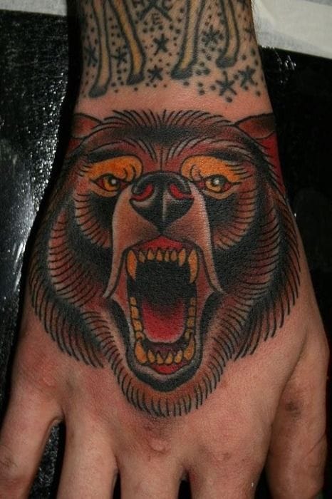 15+ Bear Hand Tattoo Designs and Ideas - PetPress