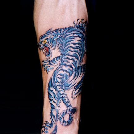 10+ Best Blue Tiger Tattoo Designs & Ideas - PetPress