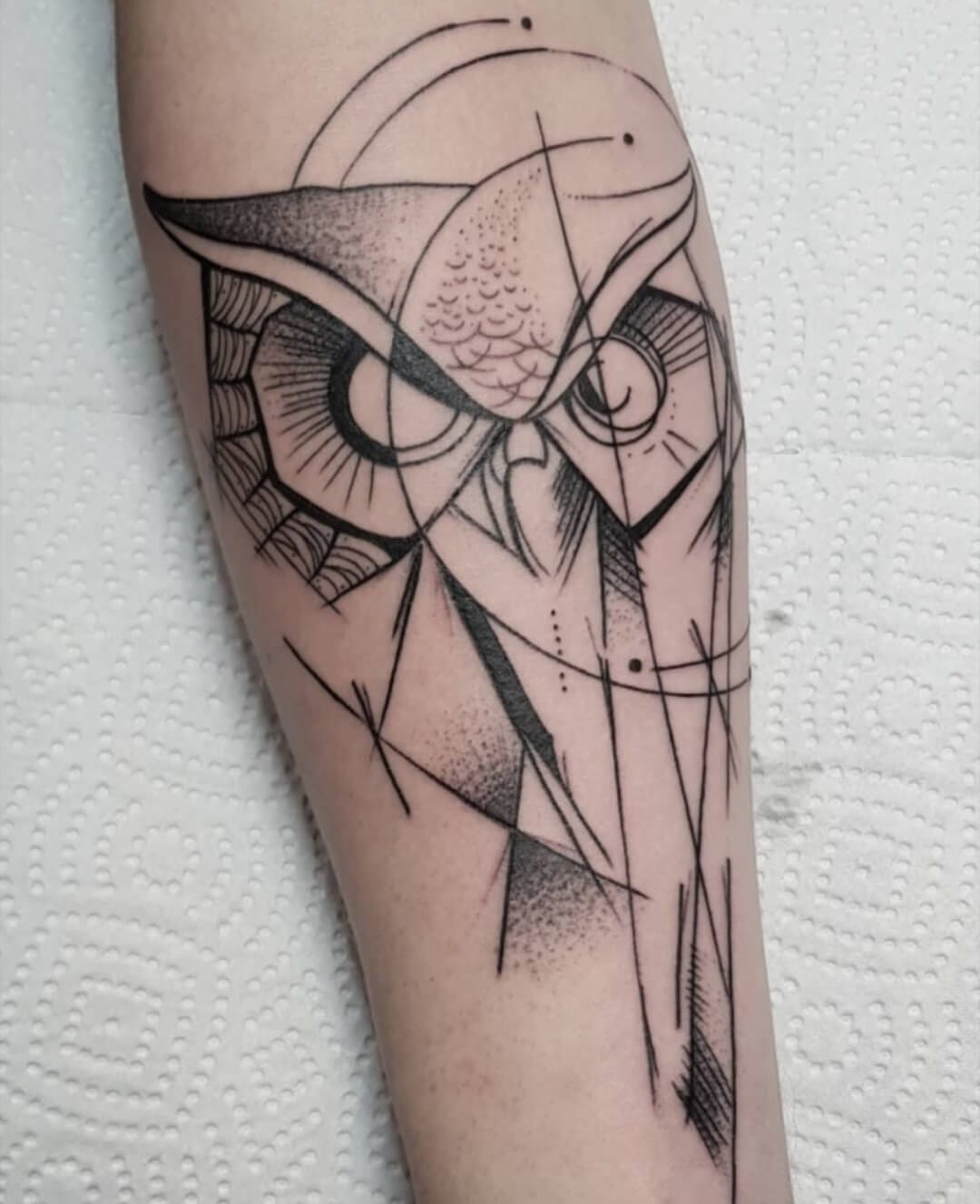12+ Best Geometric Owl Tattoo Designs - PetPress