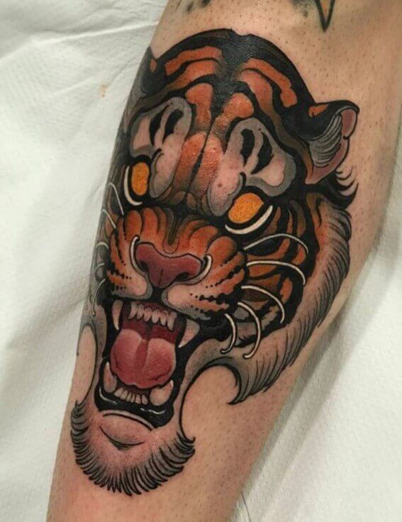 Top 15+ Neo Traditional Tiger Tattoo Designs - PetPress