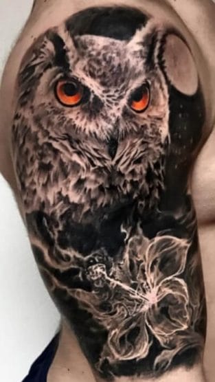12+ Best Owl Shoulder Tattoo Designs - PetPress