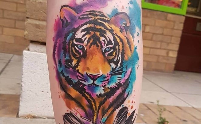 12+ Best Watercolor Tiger Tattoo Designs and Ideas - PetPress