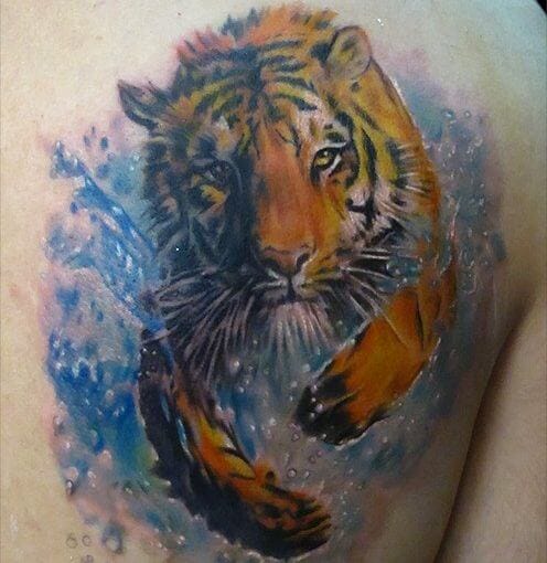 12+ Best Watercolor Tiger Tattoo Designs and Ideas - PetPress