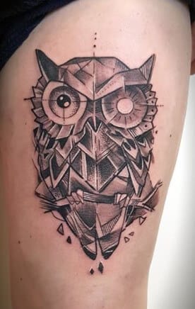 12+ Best Abstract Owl Tattoo Ideas - PetPress