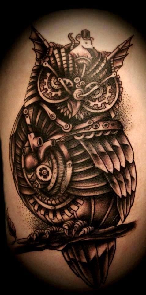 10+ Best Mechanical Owl Tattoo Designs - PetPress