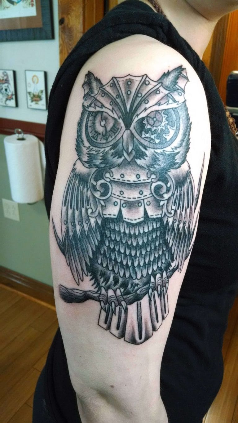 10+ Best Mechanical Owl Tattoo Designs - PetPress