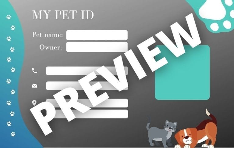 8 Best Pet ID Card Templates: Free Printables