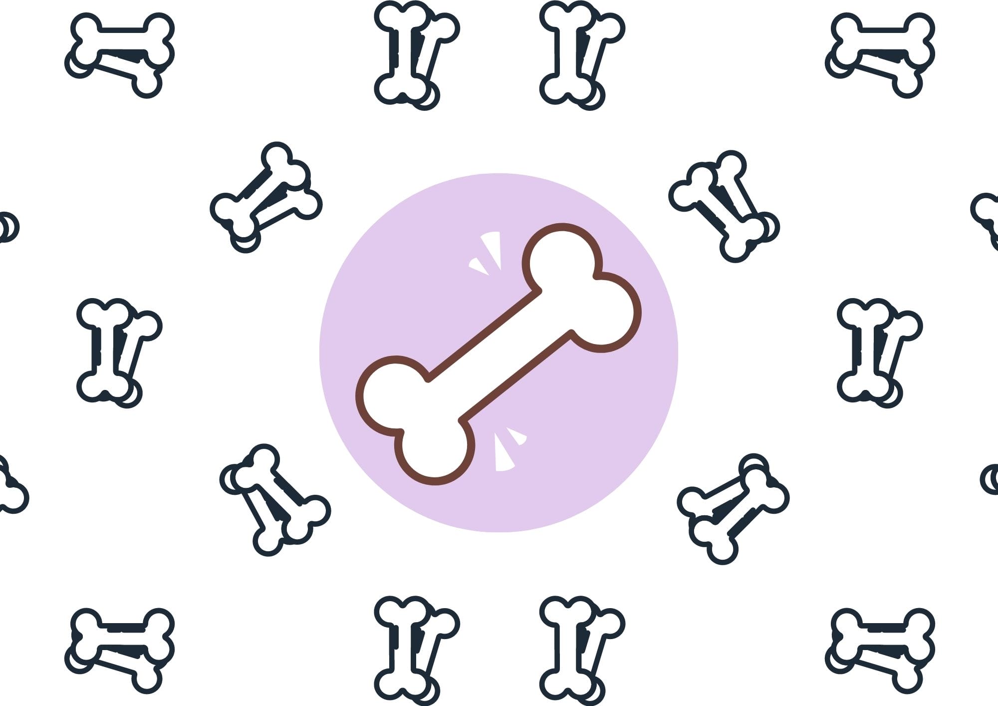 Purple Dog Bones Coloring Printable