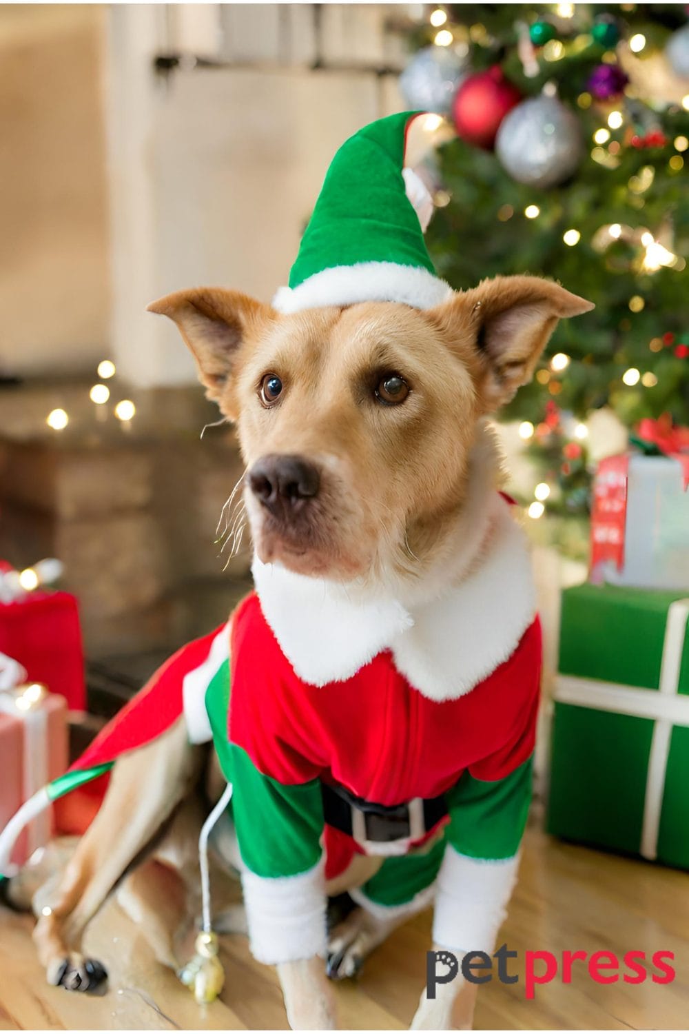 Santa’s Little Helper: 20 Hilarious Dog Christmas Elf Outfits